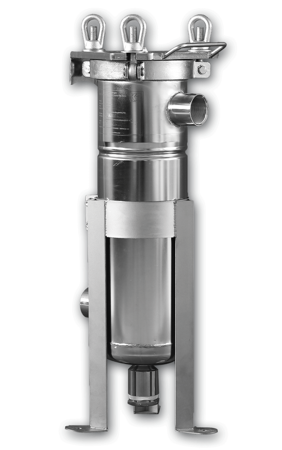 Filtre à poche inox pour liquide industriel jusque 180 m3h - K2TEC
